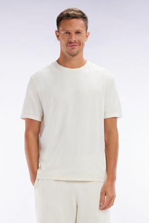 Eden Park T-shirt En Jersey De Coton Beige Surteint Coupe D&eacute;contract&eacute;e