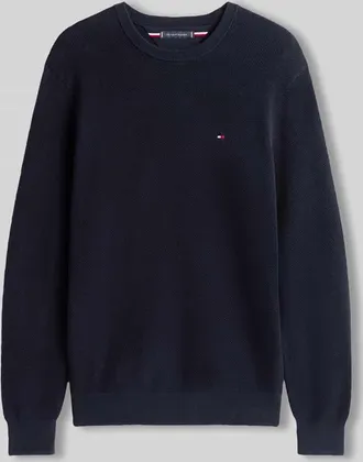 Tommy Hilfiger Regular Fit Strickpullover aus reiner Baumwolle