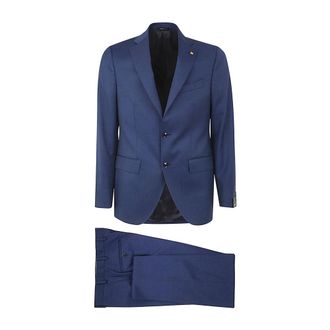 Sartoria Latorre Wollanzug mit zwei Kn&ouml;pfen - - Suits - Herren - Blau - 3XL