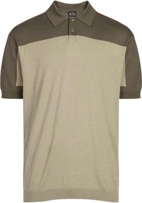 A|X Armani Exchange Polo manches courtes en lin et coton