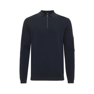 Genti Homme, Tops, Bleu, Taille: S Polo Zipp&eacute; Cool Dry