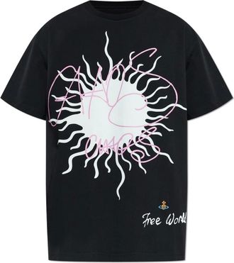 Vivienne Westwood Homme, Tops, Noir, Taille: M T-shirt avec imprim&eacute;
