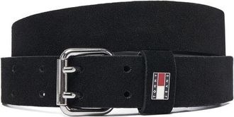 Tommy Jeans G&uuml;rtel Tjw Square 3.0 Suede AW0AW19300 Schwarz