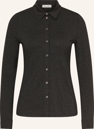 Marc O'Polo Marc Opolo Hemdbluse Aus Jersey grau