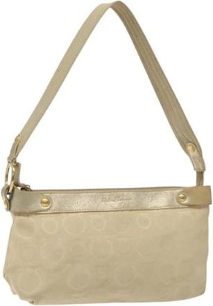 Ferragamo Pre-owned Toile sacs-main - Femme - Pre-owned - Beige - Taille: ONE Size