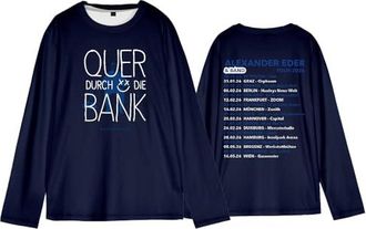 Generic Alexander Eder Quer durch die Bank Tour 2026 Merch T-shirt &agrave; manches longues Streetwear, 01, XXS
