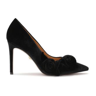 Kazar Schwarze Abend-Stilettos mit Blumen - - Shoes - Damen - Schwarzk - 36 EU