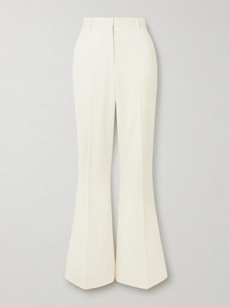 Stella McCartney Pantalon &Eacute;vas&eacute; En Serge De Laine - Cr&egrave;me