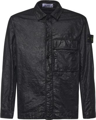 Stone Island Homme, Chemises, Noir, Taille: M Casual Shirt
