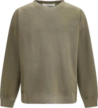 Golden Goose Homme, Sweatshirts et sweats &agrave; capuche, Beige, Taille: S Journey Crew Neck Dyed Cotton Fleece