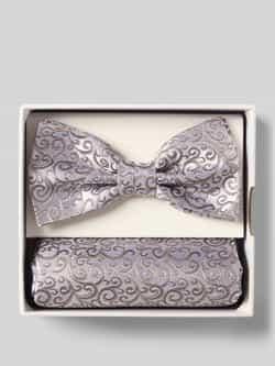 Prince Bowtie Fliege und Einstecktuch im Set aus reiner Seide