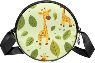 Generic Petit sac &agrave; bandouli&egrave;re circulaire pour femme, petit sac &agrave; bandouli&egrave;re avec fermeture &eacute;clair et bretelles r&eacute;glables style d&eacute;contract&eacute; pour femmes et f