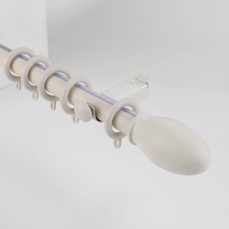 Generic Vorhangschiene Fenster Wandvorhangschiene Schiene R&ouml;mische Stange Oder Gardinenschiene In Holzoptik Mit Dekorativen Runden Endst&uuml;cken F&uuml;r Raumteiler(M