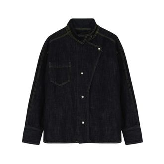 Margaux Lonnberg Blaue Denim Oversized Hemdjacke - - Jackets - Damen - Blau - XS
