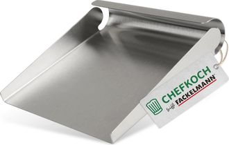 Fackelmann Chefkoch Gem&uuml;setaxi aus Edelstahl - Praktischer Haushaltshelfer f&uuml;r die K&uuml;che - K&uuml;chenspachtel zum Aufsammeln von geschnittenem Gem&uuml;se - Sp&uuml;lmaschinen
