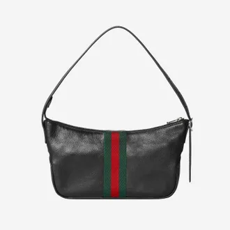 Gucci Mens Shoulder Bag Lunetta Black Leather