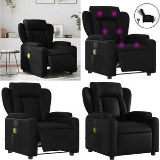 vidaXL Massagesessel Elektrisch Schwarz Kunstleder - Masseurstuhl - Elektrischer Stuhl - Fernsehsessel - Lounge Chair - Recliner - Home & Living