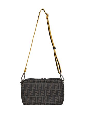 Fendi FF Zucca Technical Fabric Crossbody Bag - Brown