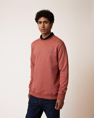 Faguo Sweat col rond corail coton recycl&eacute;