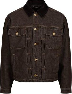 7 For All Mankind Veste denim droite en coton