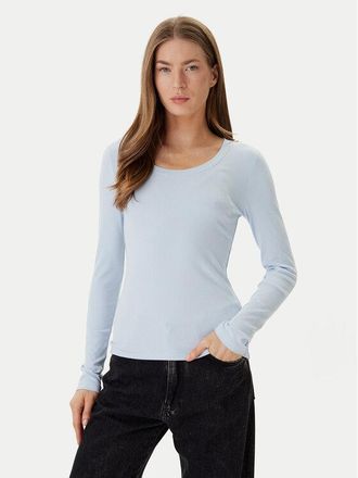 Calvin Klein Bluse LV044D235G Himmelblau Slim Fit