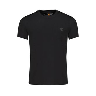 Timberland Homme, Tops, Noir, Taille: 2XL T-shirt en Coton Noir &agrave; Col Rond