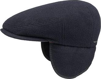 Stetson Casquette Kent a Oreillettes Femme/Homme - Made in The EU Plate Laine Gavroche avec Visiere, Oreillettes, Doublure, Doublure Hiver Automne-Hiver - XXL