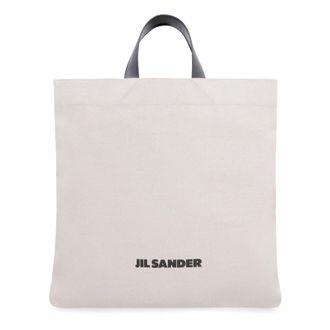 Jil Sander Homme, Sacs, Beige, Taille: ONE Size Canvas Tote Bag