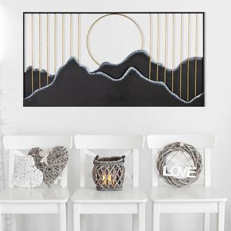 Hanah Home Hand-Painted Decorative Metal Accessory, 114 x 4 x 60 cm, 100% Metal (0.8 mm) | Unique Color Variations for Stylish Home Decor