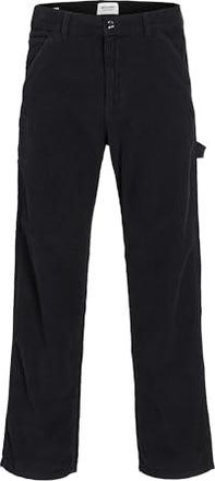 Jack & Jones Jpsteddie Jjcarpenter Pantalon Corduroy Ln Velours côtelés, Noir, 32W x 34L Homme