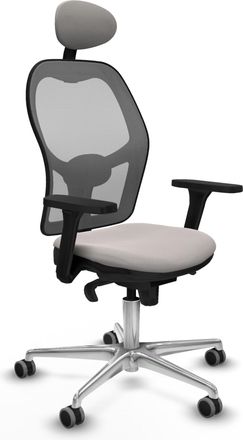 Piqueras y Crespo Economalla Jorquera Stuhl mit 3D-Armlehnen, h&ouml;henverstellbarer Lendenwirbelst&uuml;tze und festem Kopfteil, ausgestattet mit 5 Positionen und injiziertem S