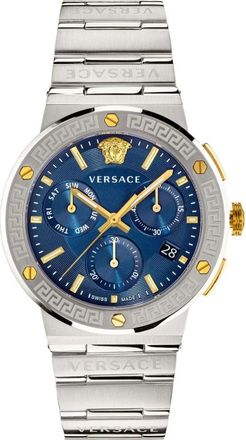 Versace Greca Logo Uhr - - Accessories - Herren - Grau - ONE SIZE