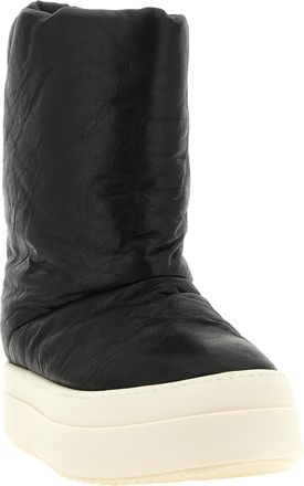 Rick Owens Mens Bicolor Lamb Leather Boots