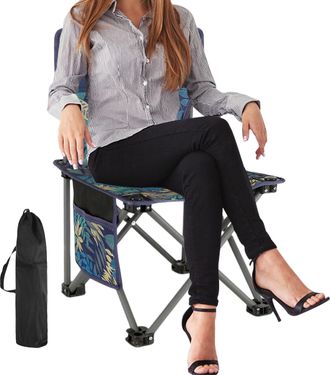 Generic Faltbarer Campingstuhl - Tragbarer Sitz aus Oxford-Stoff, kompakter Faltbarer Outdoor-Stuhl | Leicht mit Seitentasche, unterst&uuml;tzt | Camping, Wandern,