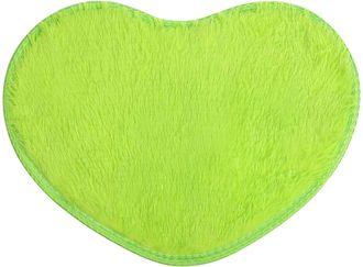 Amosfun Herzform Bodenmatte Aus Polyestergewebe Flauschiger Teppich Für Schlafzimmer Und Esszimmer Grün