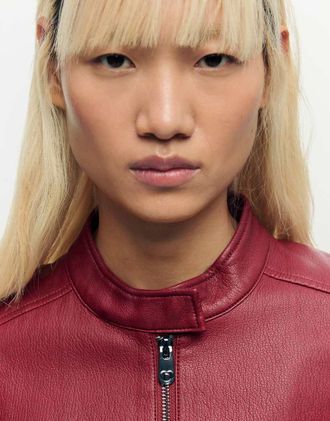 Desigual Veste en imitation cuir - Rouge