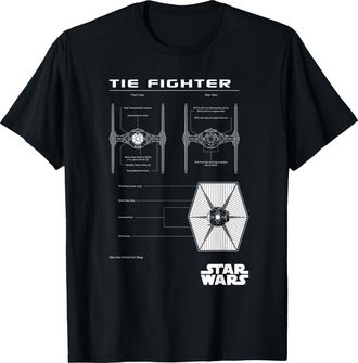 Star Wars Tie Fighter Blueprint T-Shirt