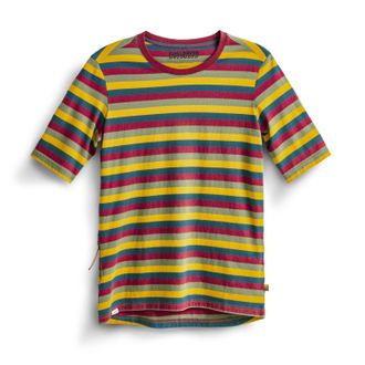 Fjällräven Damen Gestreiftes T-Shirt aus Bio-Baumwolle Outdoor, Flag Stripe, X-Large