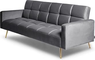 Jahnke SCHLAFSOFA Chillax POSH Samt Platingrau