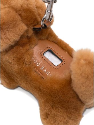 Anya Hindmarch 210195 Faux Fur Dog-Shaped Keychain - Brown