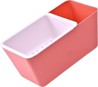 Generic Snack-Organizer, Zweilagige Praktische Lebensmittel-Abtropfbox, Multifunktional f&uuml;r N&uuml;sse (Rot)
