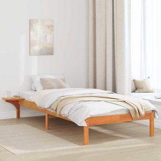 vidaXL Rete Letto Con Comodini Marrone Cera Marrone - Vidaxl