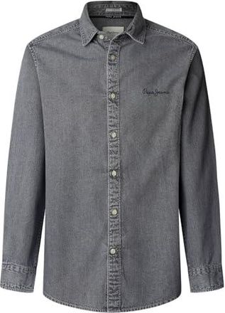 Pepe Jeans London Classic Slim Shirt Chemise, Gris (Denim-8C0), XL Homme