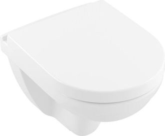Villeroy & Boch O.novo - Wand wc Compact, mit Sitz SoftClosing, DirectFlush, CeramicPlus, Alpinwei&szlig; 5688HRR1 - Villeroy&boch