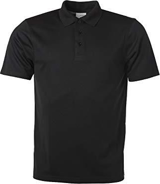 James & Nicholson Homme Polo technique en polyester pour la promotion, le sport et les loisirs (L, noir)