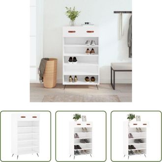 vidaXL vidaXL Schuhschrank mit Schublade - Schuhschrank Wei&szlig; 60x35x105 cm Holzwerkstoff