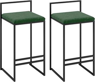 Generic Barhocker, Tresenhocker, Samt-Barst&uuml;hle mit Metallr&uuml;ckenlehne und Fu&szlig;st&uuml;tze, K&uuml;cheninsel-Tresenhocker