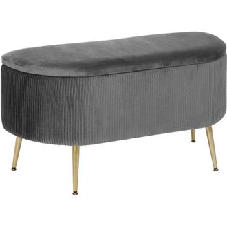 Atmosphera Atmosphera - Banc de rangement en velours solaro