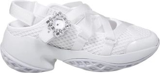 Roger Vivier Femme, Chaussures, Blanc, Taille: 37 EU Viv Run Strass Trekky Ball Baskets