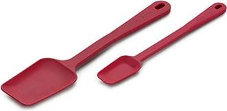 Betty Bossi L&ouml;ffel Schaber Maestro rot im 2er Set in 2 Gr&ouml;&szlig;en zum Schaben und Sch&ouml;pfen in Einem